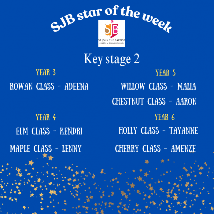 St John The Baptist Primary School | Star of the week 20.10.2023
